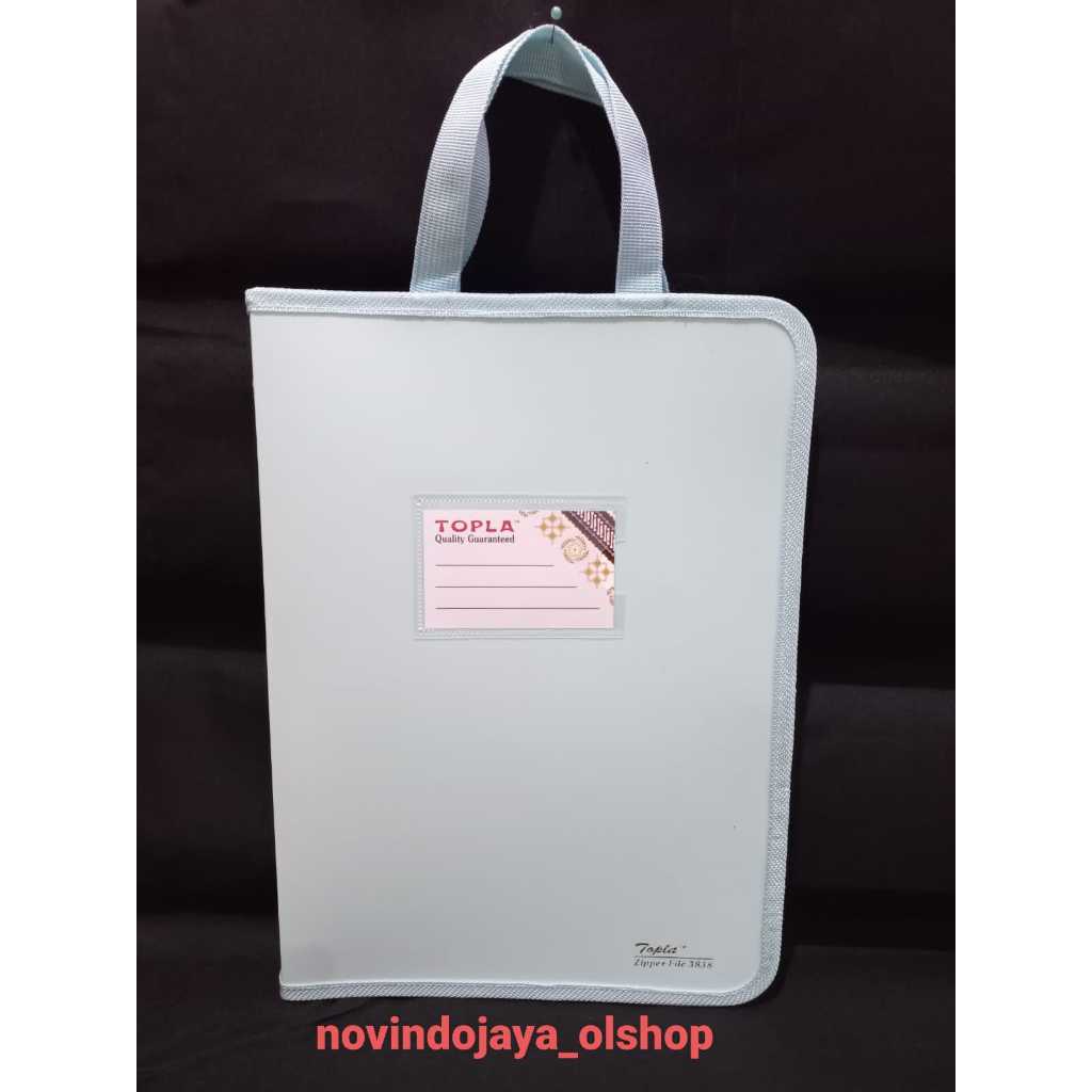 Jual ZIPPER BAG/ ZIPBAG/ MAP/ TAS FOLDER RESELETING A4 MEREK TOPLA 3838 6 VARIANT WARNA TERMURAH ...