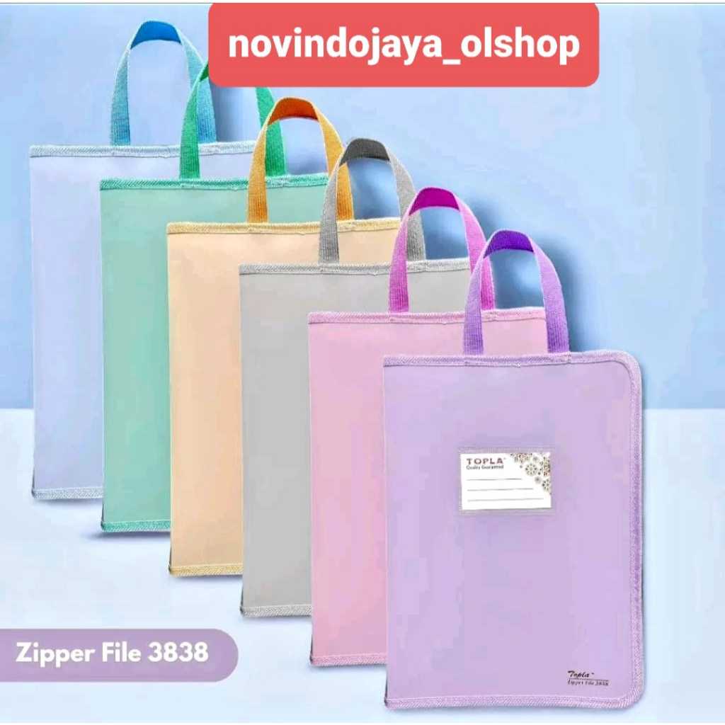 Jual ZIPPER BAG/ ZIPBAG/ MAP/ TAS FOLDER RESELETING A4 MEREK TOPLA 3838 ...