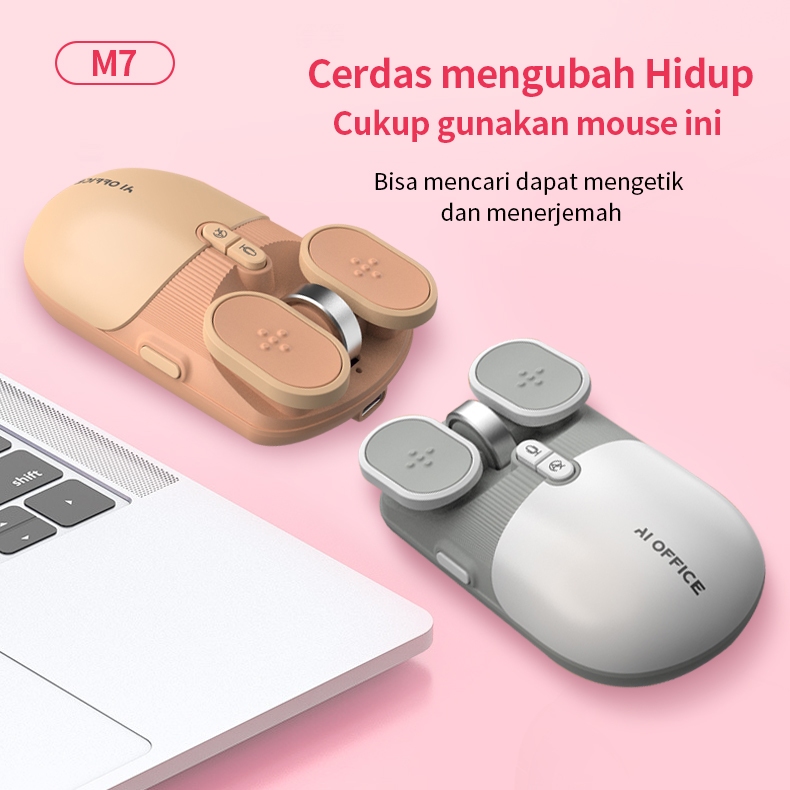 Jual Mouse AI Cerdas Pengenal Suara-M7 Rechargeable dengan Receiver USB untuk PC Laptop Silent ...