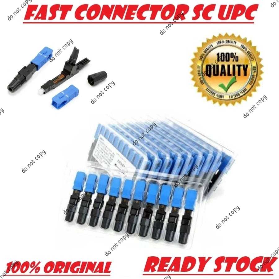 Jual Fiber Optic Fast Connector SC/UPC Konektor Fiber Optik Buaya FTTH SC/UPC Biru | Shopee ...