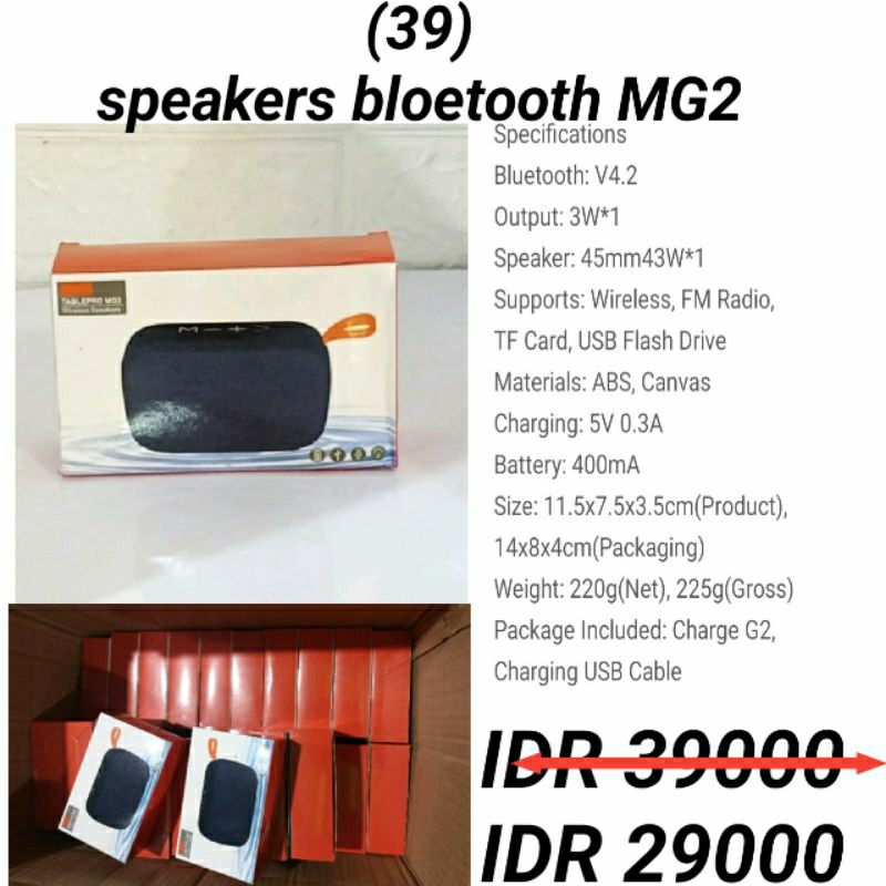 Jual speaker MG2 wireless tablepro | Shopee Indonesia