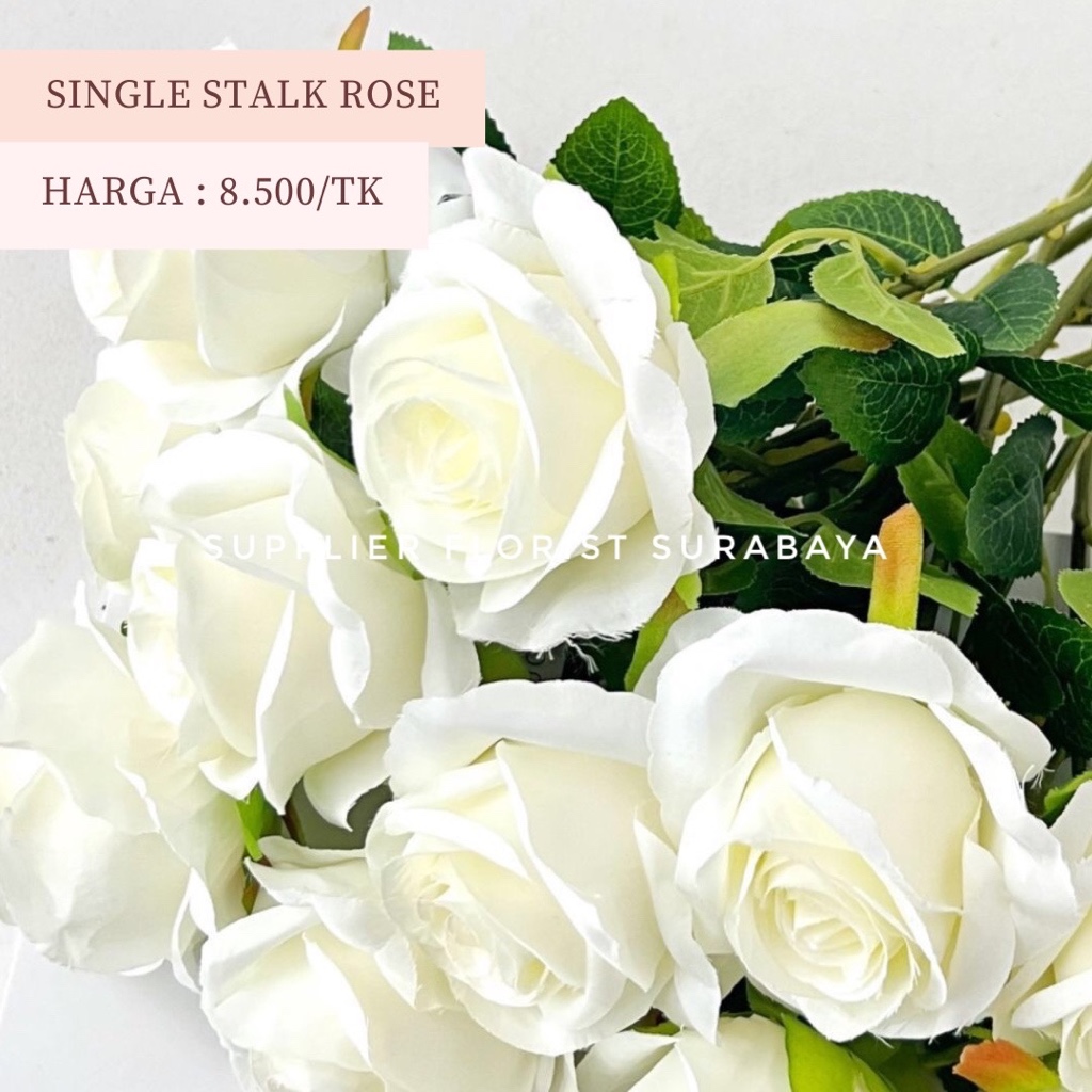 Jual [1 TANGKAI] BUNGA MAWAR OMBRE SEMBUR SINGLE STALK ROSE ARTIFICIAL ...