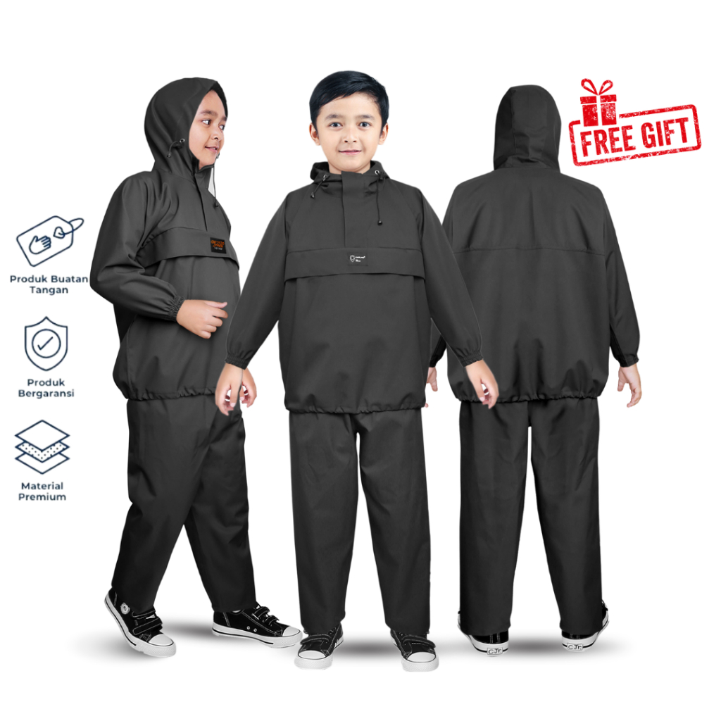 Jual [FREE GIFT] Capilari x Catenzo Jas Hujan Anak Rain coat Jaket Anti ...