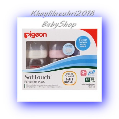 Jual Paket Botol susu Pigeon Wide Neck 240ml Buy 2 Get 1/ Twinpack Botol Wide Neck Softtouch ...