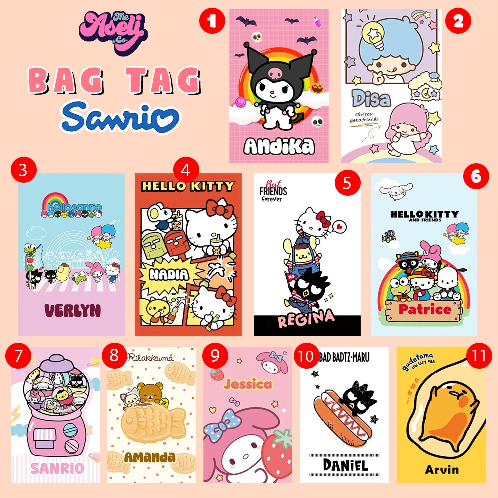 Jual Bag Tag Gantungan Tas PVC custom nama | Shopee Indonesia