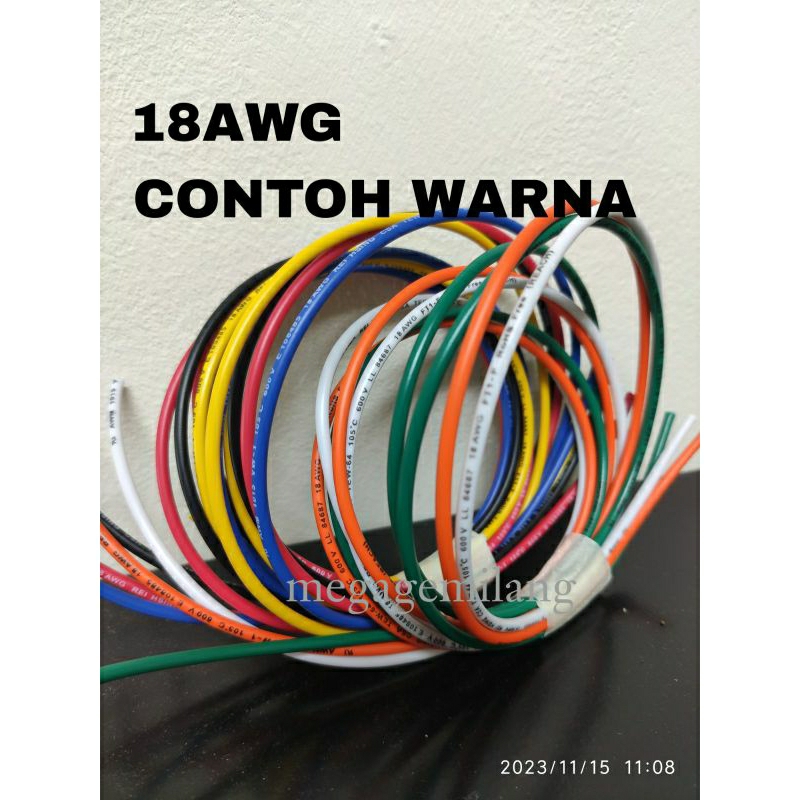 Jual Kabel Awg 18 / Kabel 18 Awg ( harga meteran ) | Shopee Indonesia