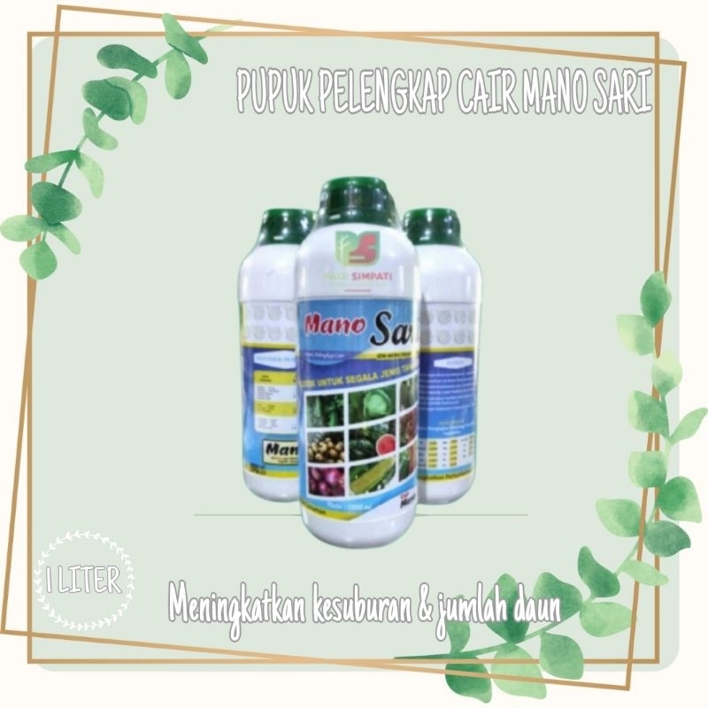 Jual PUPUK PELENGKAP CAIR SEMUA JENIS TANAMAN CAP Mano Sari - DAUN ...