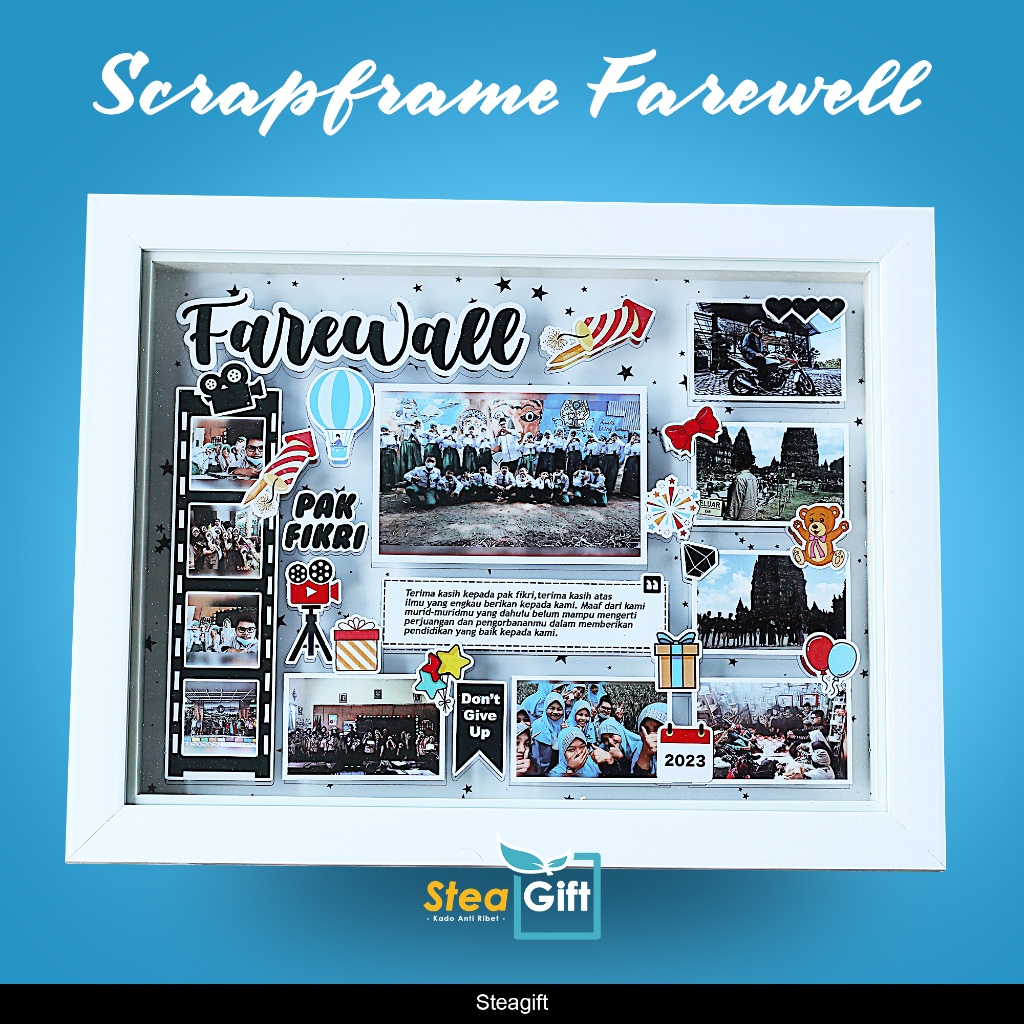 Jual SCRAPFRAME Pop Up 3D Tema Perpisahan Farewell Guru Student - Frame ...