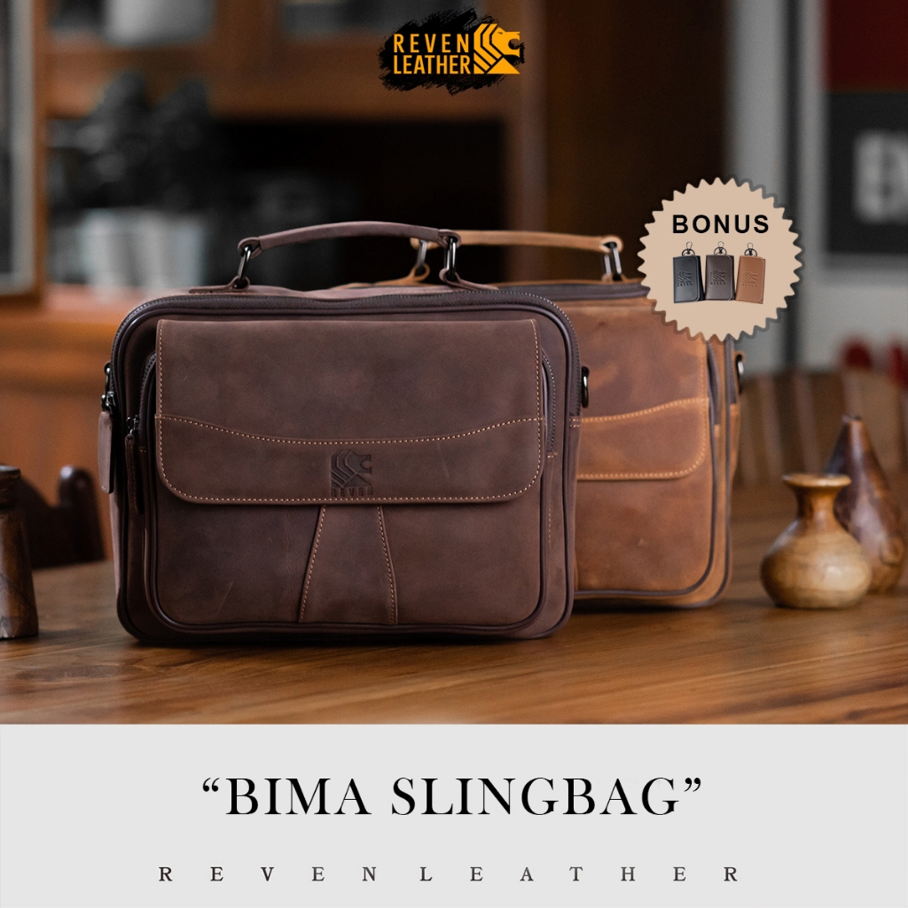 Jual Tas Selempang Pria Tas Kerja Kuliah Reven Bima Tas Kulit Pria Asli ...