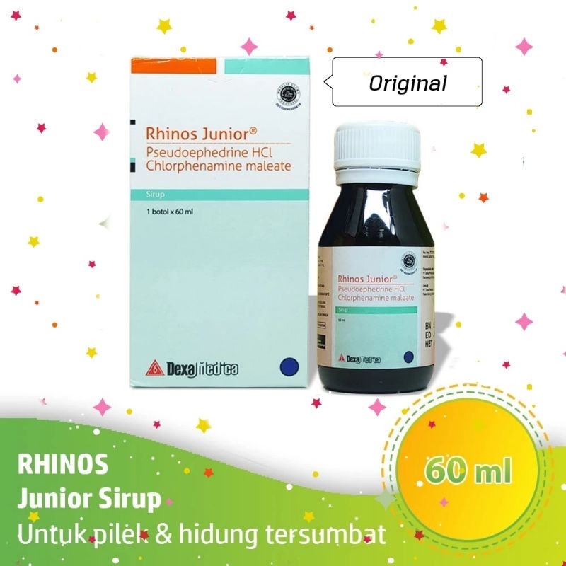 Jual RHINOS JUNIOR 60 ML Obat Flu Anak / Obat Pilek Anak | Shopee Indonesia