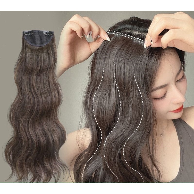 Jual Hairpiece Volume Rambut 25&35CM Curly Hair Clip Rambut Hair ...