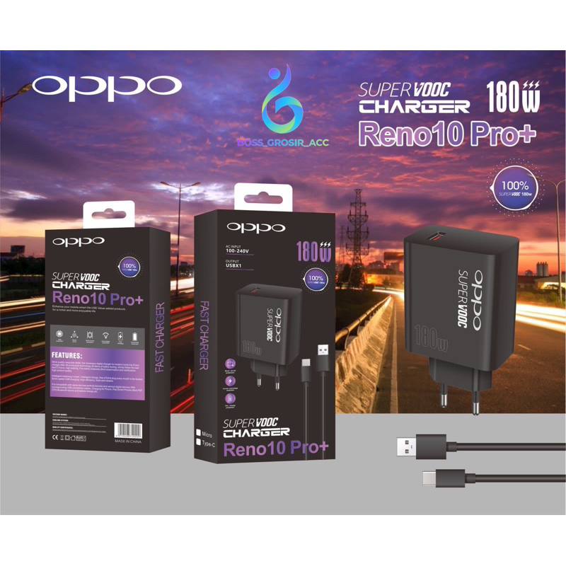 Jual Charger Oppo Reno 10 Pro+ Black Edition 180w SuperVooc Fast ...