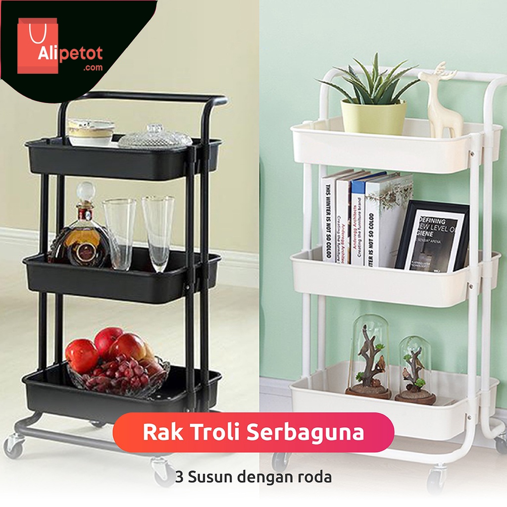 Jual Rak Troli Roda | Rak Kamar Mandi / Tidur Rak Penyimpanan Trolley ...