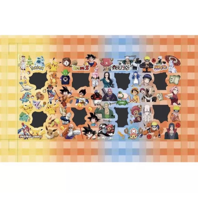 Jual STICKER NONO ANIME RAINBOW/NARUTO/POKEMON/DRAGONBALL/ONEPIECE ISI ...