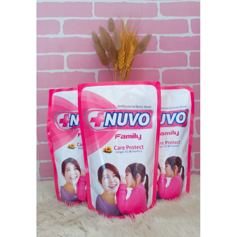 Jual Nuvo sabun cair Pink Protect Pouch 400ml | Shopee Indonesia