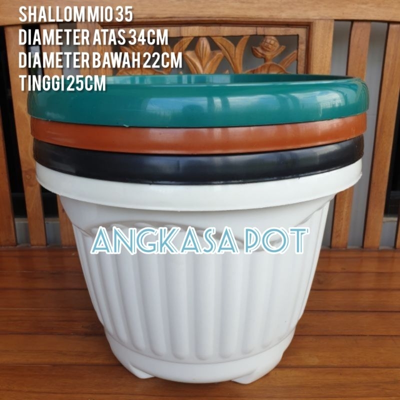 Jual Pot bunga SHALLOM MIO 35 Pot model belimbing Pot besar tebal kuat ...