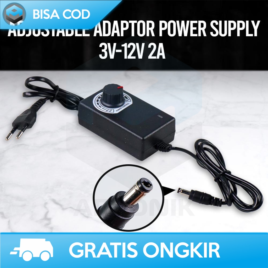 Jual PENGATUR TEGANGAN AC DC 3V TO 12V ADAPTOR POWER SUPPLY ADJUSTABLE | Shopee Indonesia