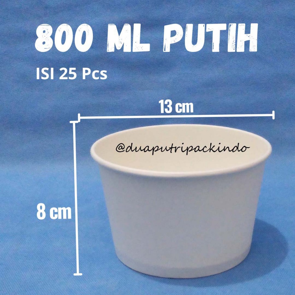 Jual Paper Bowl / Mangkok Kertas PUTIH | Shopee Indonesia