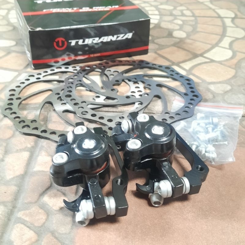 Jual REM CAKRAM set MEKANIK - Disc Brake set Mekanik TURANZA 6 baut ...