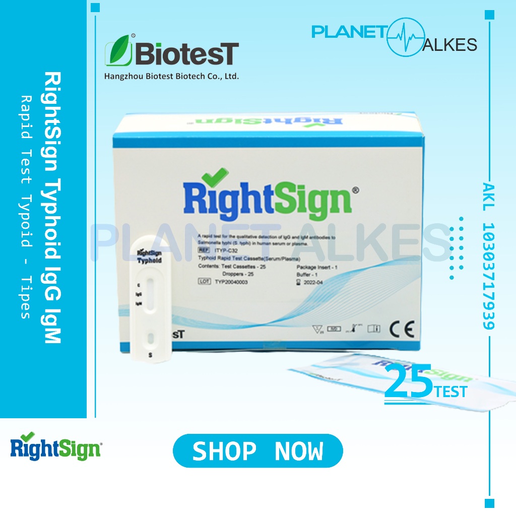 Jual Typoid IgG/IgM Device Tes Widal isi 25 RIGHTSIGN Salmonella IgM ...