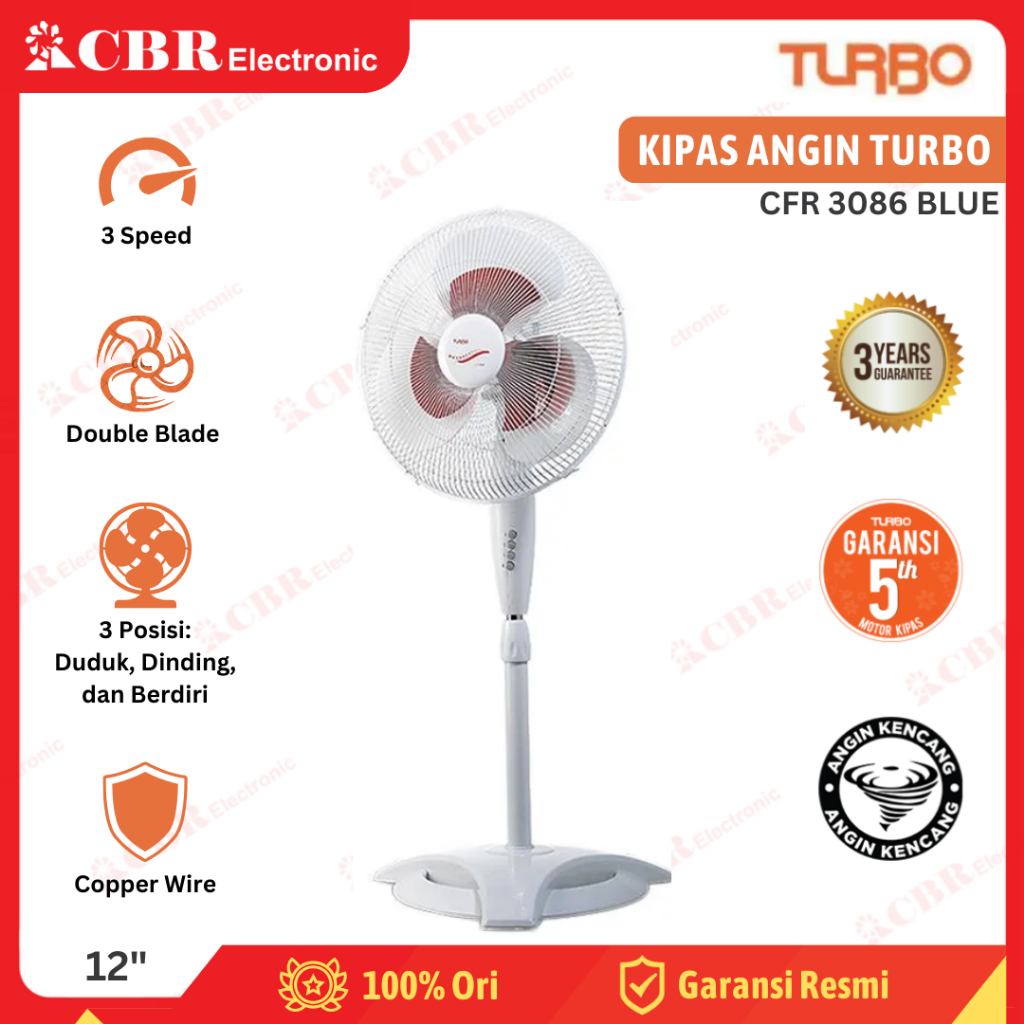 Jual Kipas Angin TURBO / CFR 3086 (Stand) | Shopee Indonesia