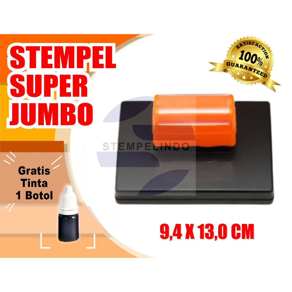 Jual Stempel Flash Super JUMBO up to 9 x 13 cm Custom Desain | Stampel ...