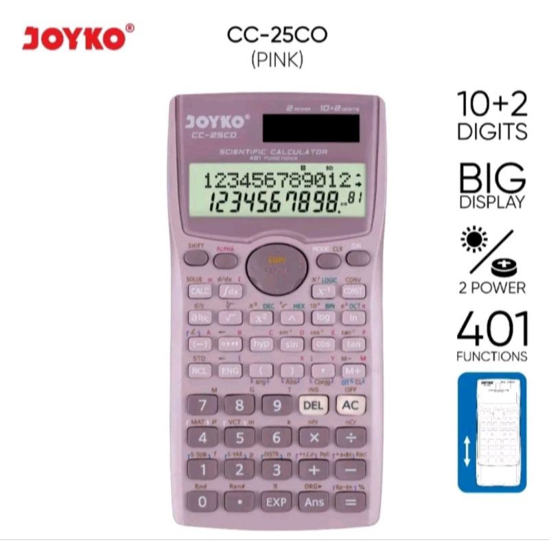 Jual SCIENTIFIC CALCULATOR/KALKULATOR ILMIAH JOYKO CC-25CO | Shopee Indonesia