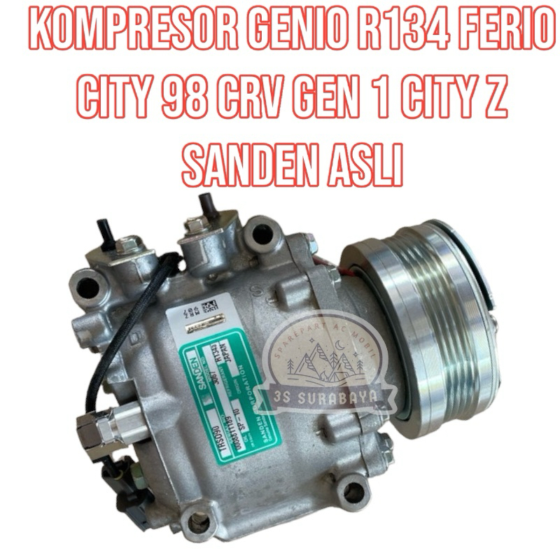 Jual Kompresor Genio R134 Ferio City 98 Crv Gen 1 City Z Sanden Asli Ac ...