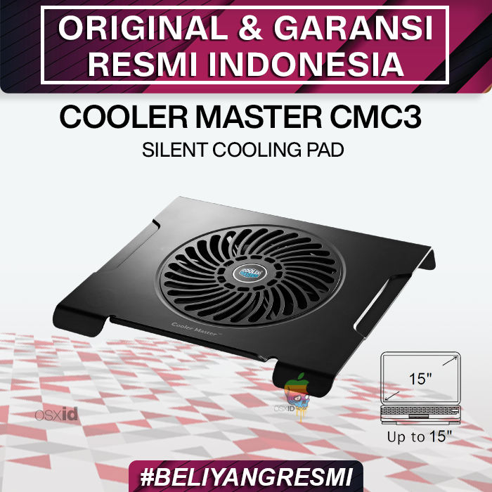 Jual Cooler Master Notepal CMC3 Silent Fan Laptop Cooling Pad | Shopee Indonesia