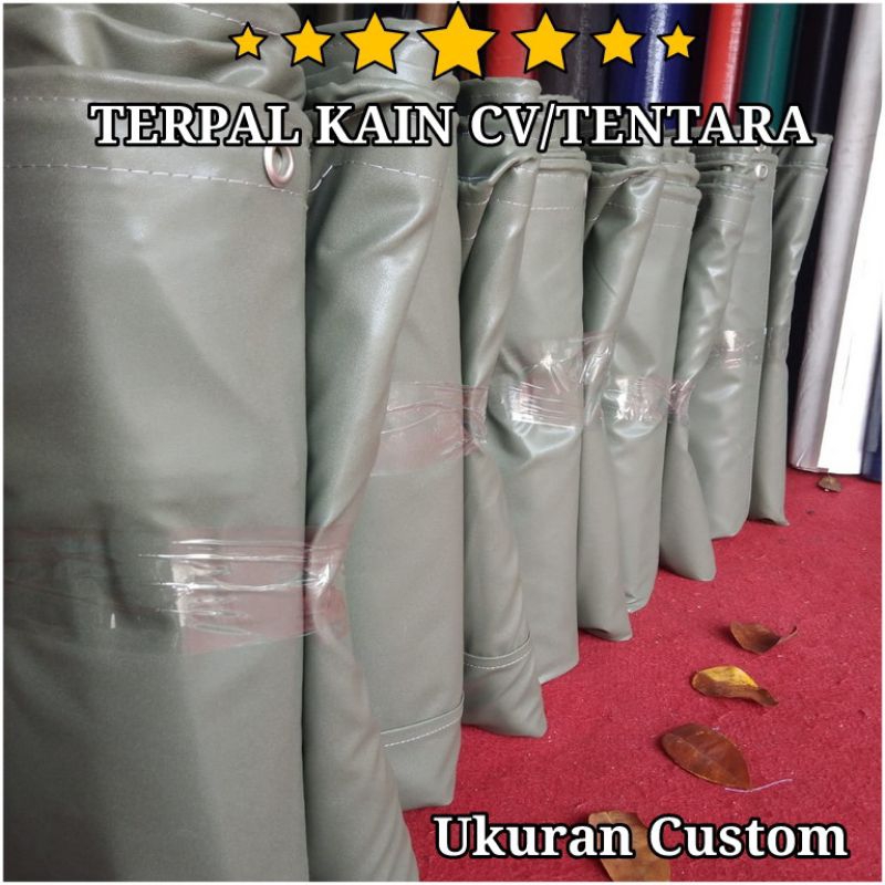 Jual Terpal kain Cv/Cp Tentara jeep Permeter segi | Shopee Indonesia