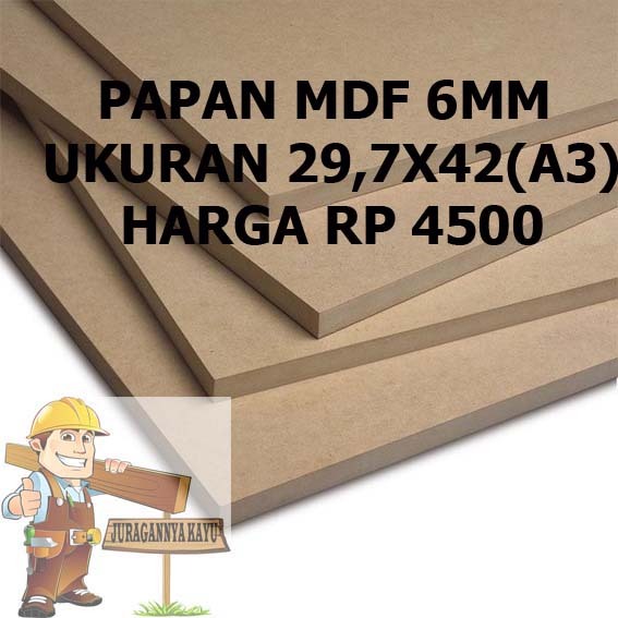 Jual PAPAN MDF 6MM UKURAN 29,7X42(A3) | Shopee Indonesia