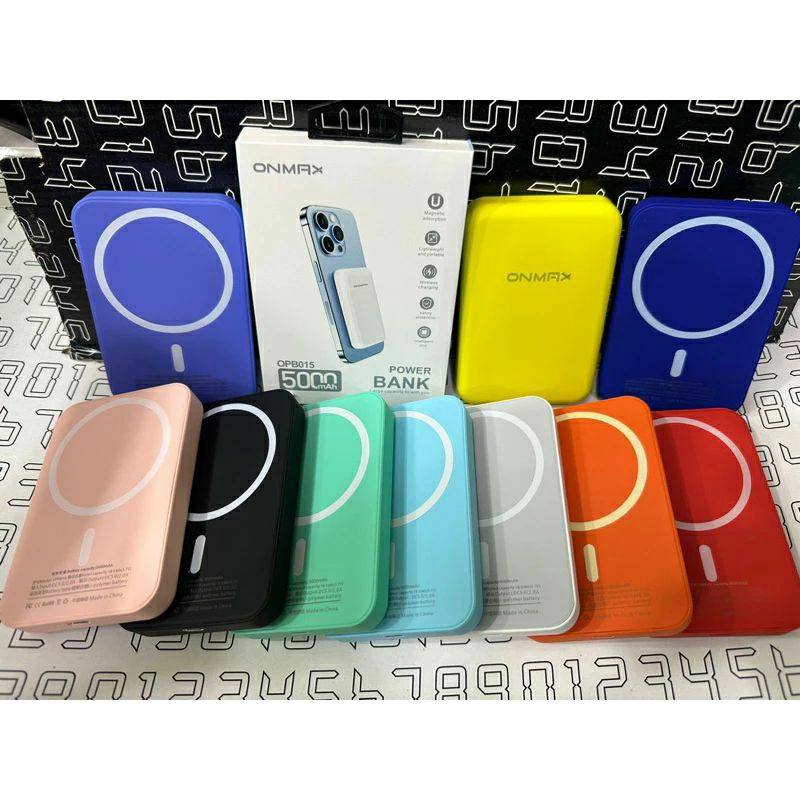 Jual power bank battery pack magsafe onmax 5.000mah colour support iph ...