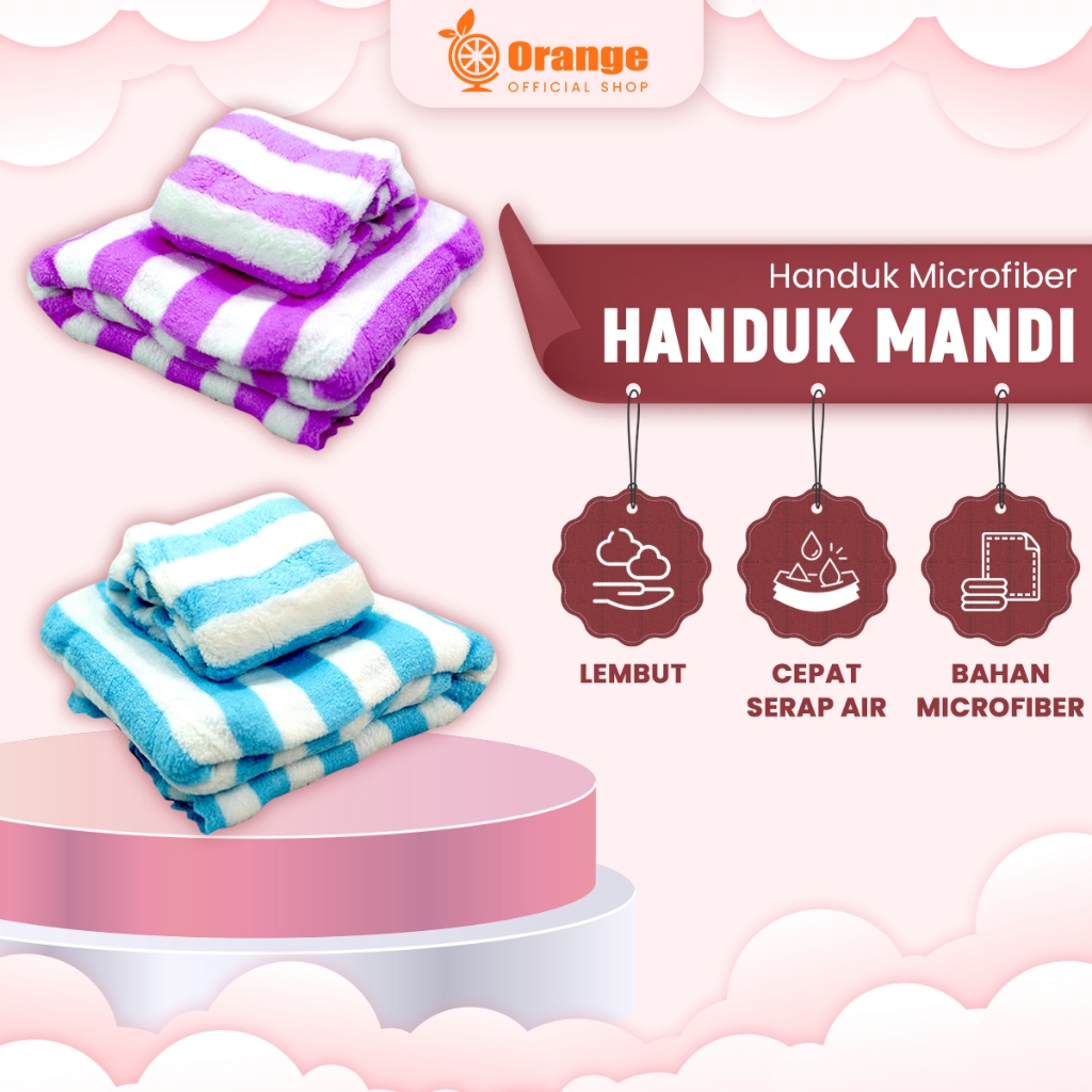 Jual Handuk Set 2in1 Handuk Mandi Dan Wajah microfiber Towel Ukuran ...