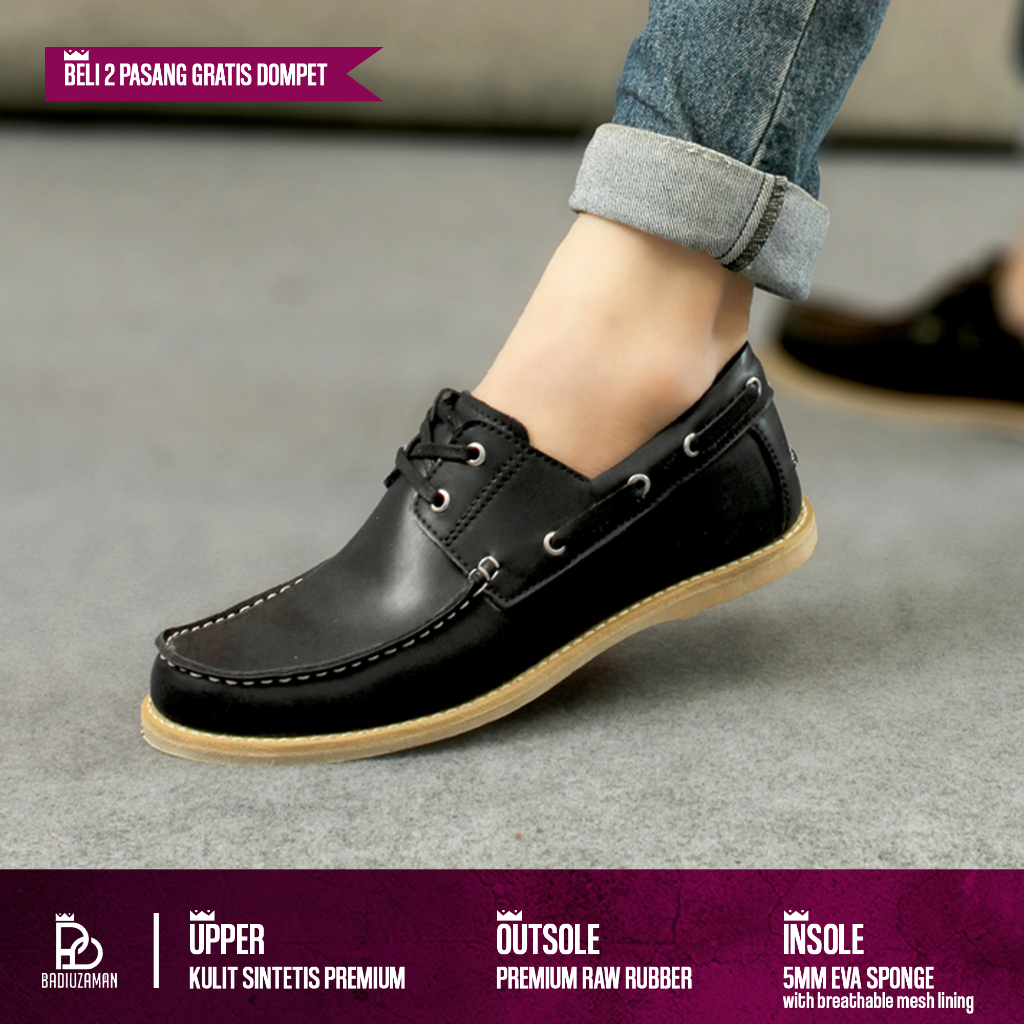 Jual BDZ x BRBS - Sepatu Pantofel Kulit Pria Kerja Casual | Shopee ...