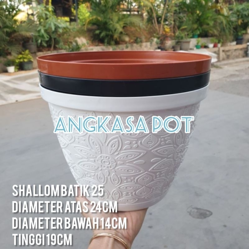 Jual Pot bunga SHALLOM BATIK 25 Pot motif batik timbul bagus tebal ...