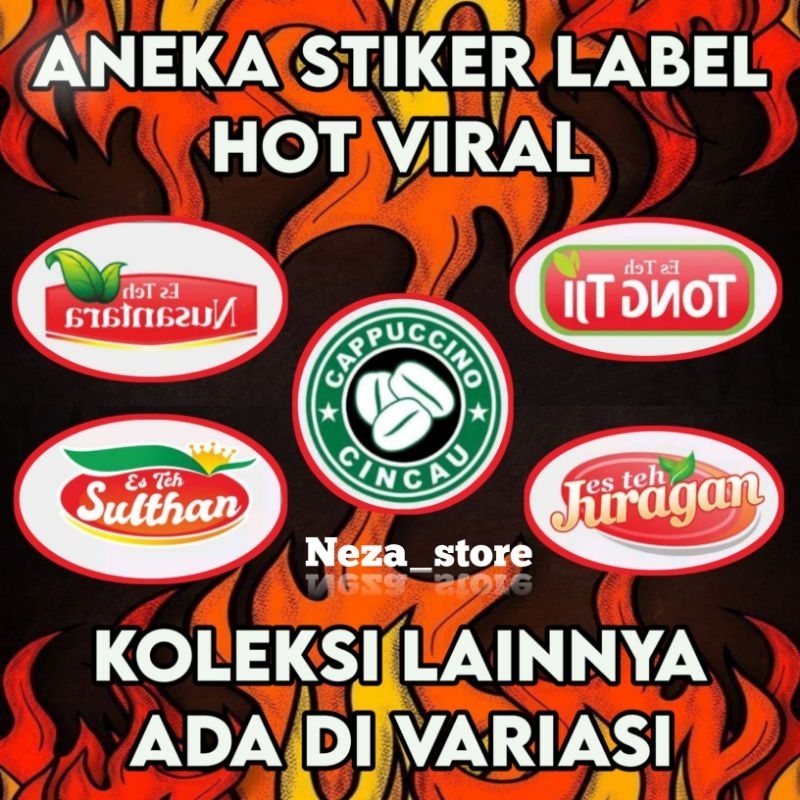 Jual Sticker label minuman gelas cup es teh juragan | Shopee Indonesia