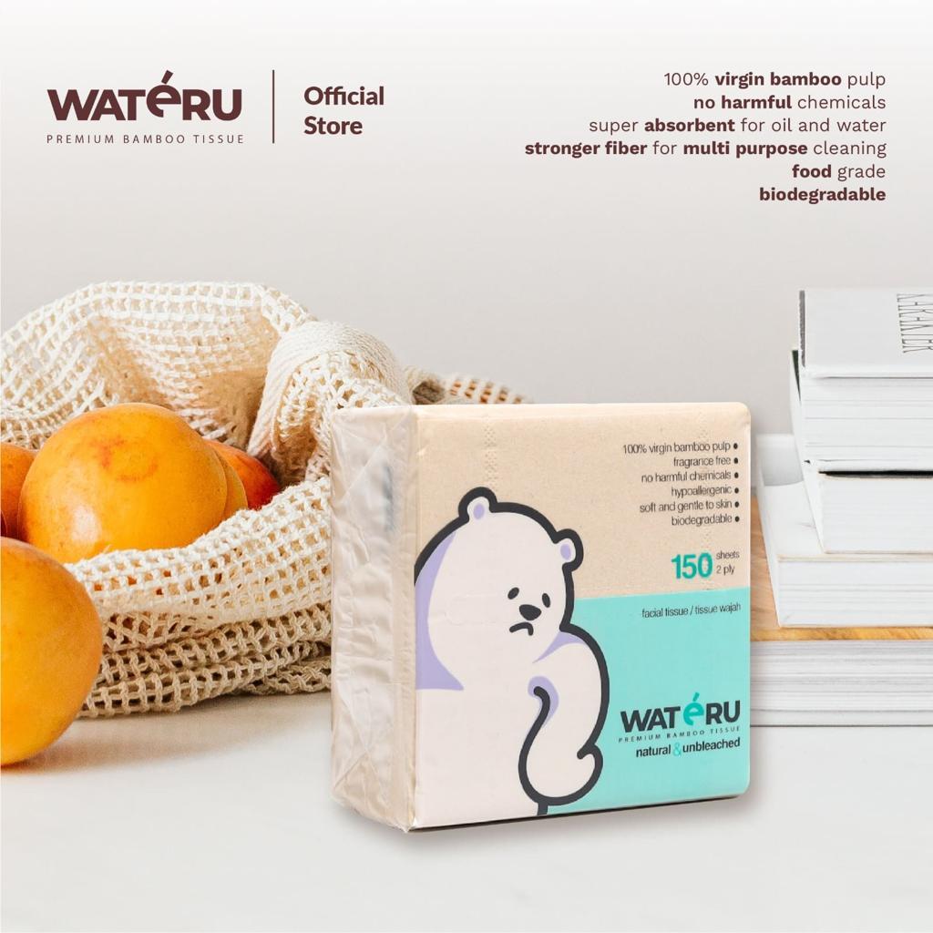 Jual Wateru Premium Bamboo Tissue / Tisu Bambu - PopUp 150sheets (1 ...