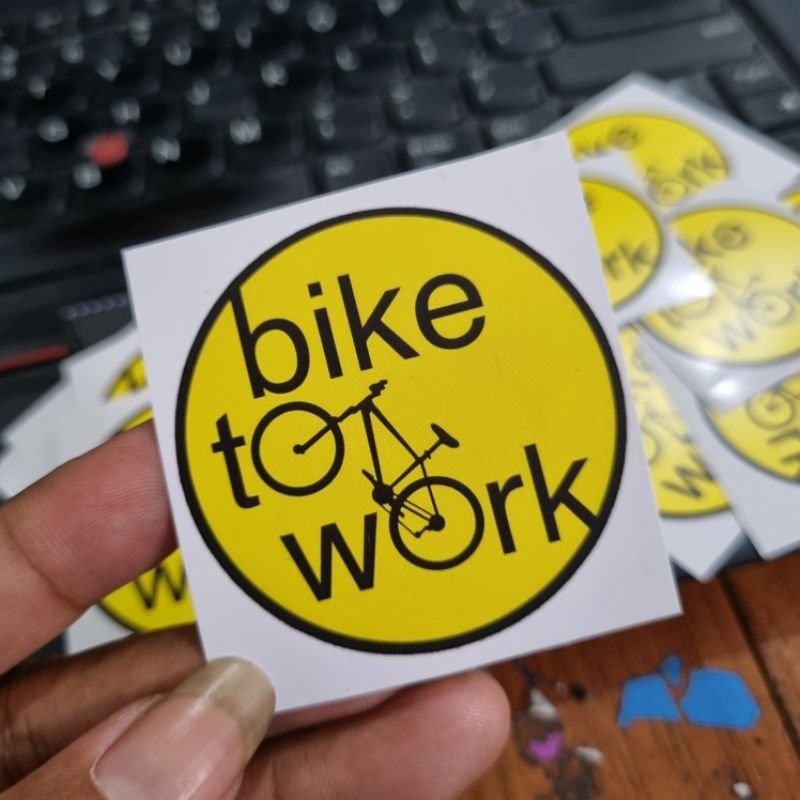 Jual Stiker Print bike to work murah tanpa minimal pembelian | Shopee ...