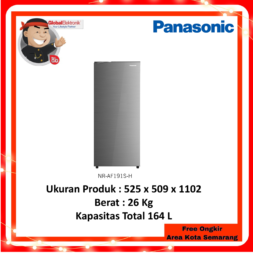 Jual PANASONIC KULKAS 1 PINTU NR-AF191S-H | Shopee Indonesia