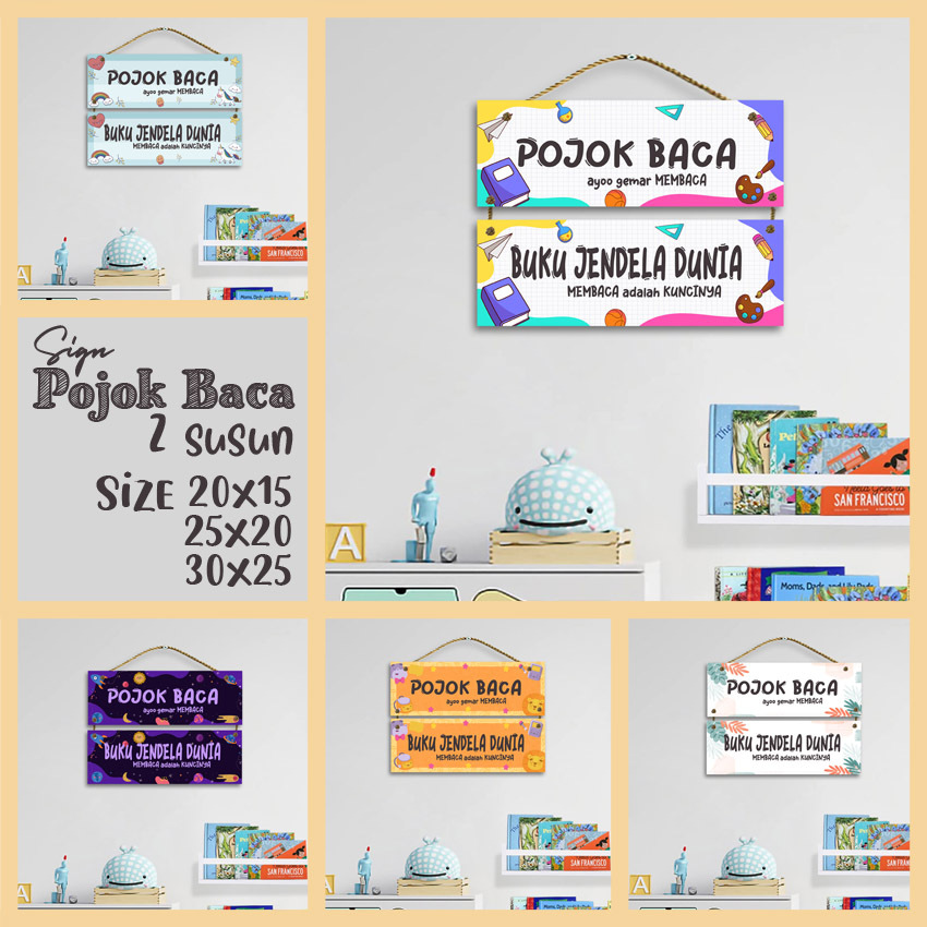 Jual Hiasan Dinding Kelas Pojok Baca 2 Susun Premium Shopee Indonesia