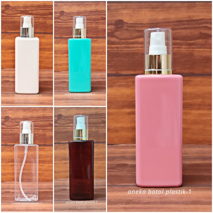 Jual Botol Spray 250ml / Botol Pet 250ml Kotak Tutup Mist Spray Gold ...