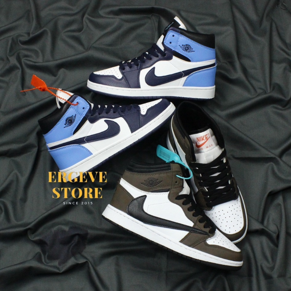Jual SEPATU SNEAKERS BASKET AIR JORDAN 1 RETRO HIGH OG OBSIDIAN BLUE ...