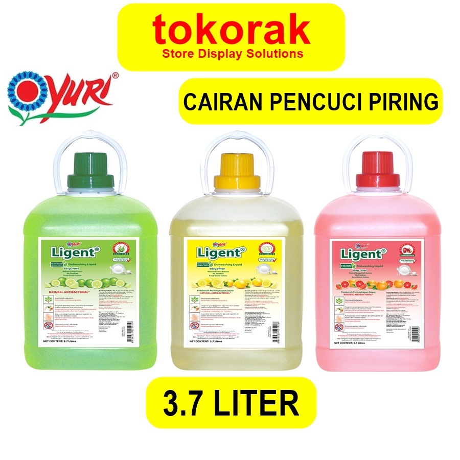Jual YURI LIGENT SABUN CUCI PIRING LIME 3,7 JERUK NIPIS JERIGEN 3.7 ...