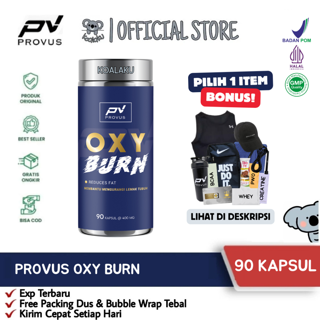 Jual Provus Oxy Burn 90 Capsul 30 Kapsul Fat Burner Penurun Berat Badan