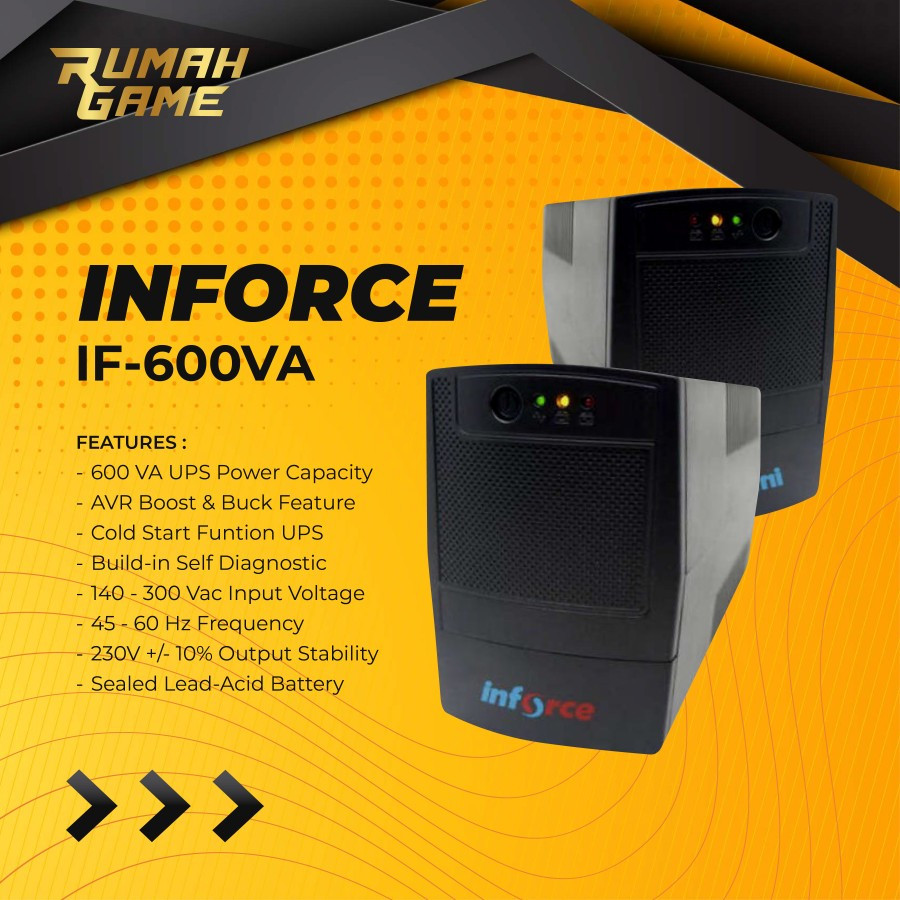 Jual Inforce UPS IF 600VA Stabilizer / Stavolt 600VA UPS PC Komputer ...