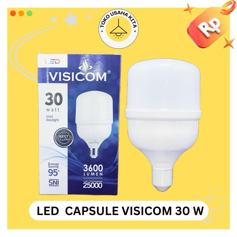 Jual LAMPU LED CAPSULE VISICOM 30W/40W/50W PUTIH E27 | Shopee Indonesia