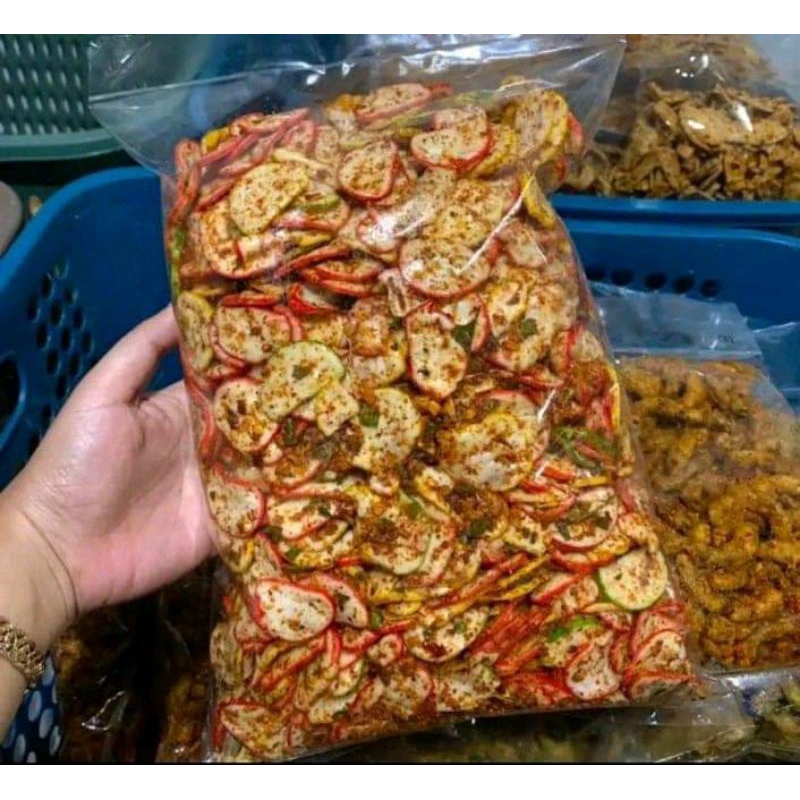 Jual kerupuk seblak/seblak kerupuk bantet kriuk 1kg pedas daun jeruk ...