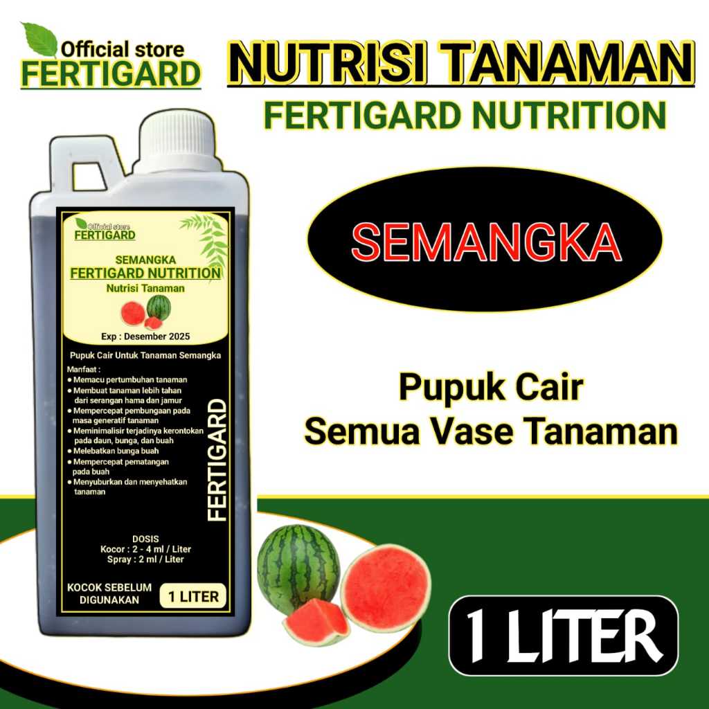 Jual Fertigard - Pupuk organik cair tanaman semangka nutrisi penyubur daun dan buah menyuburkan ...