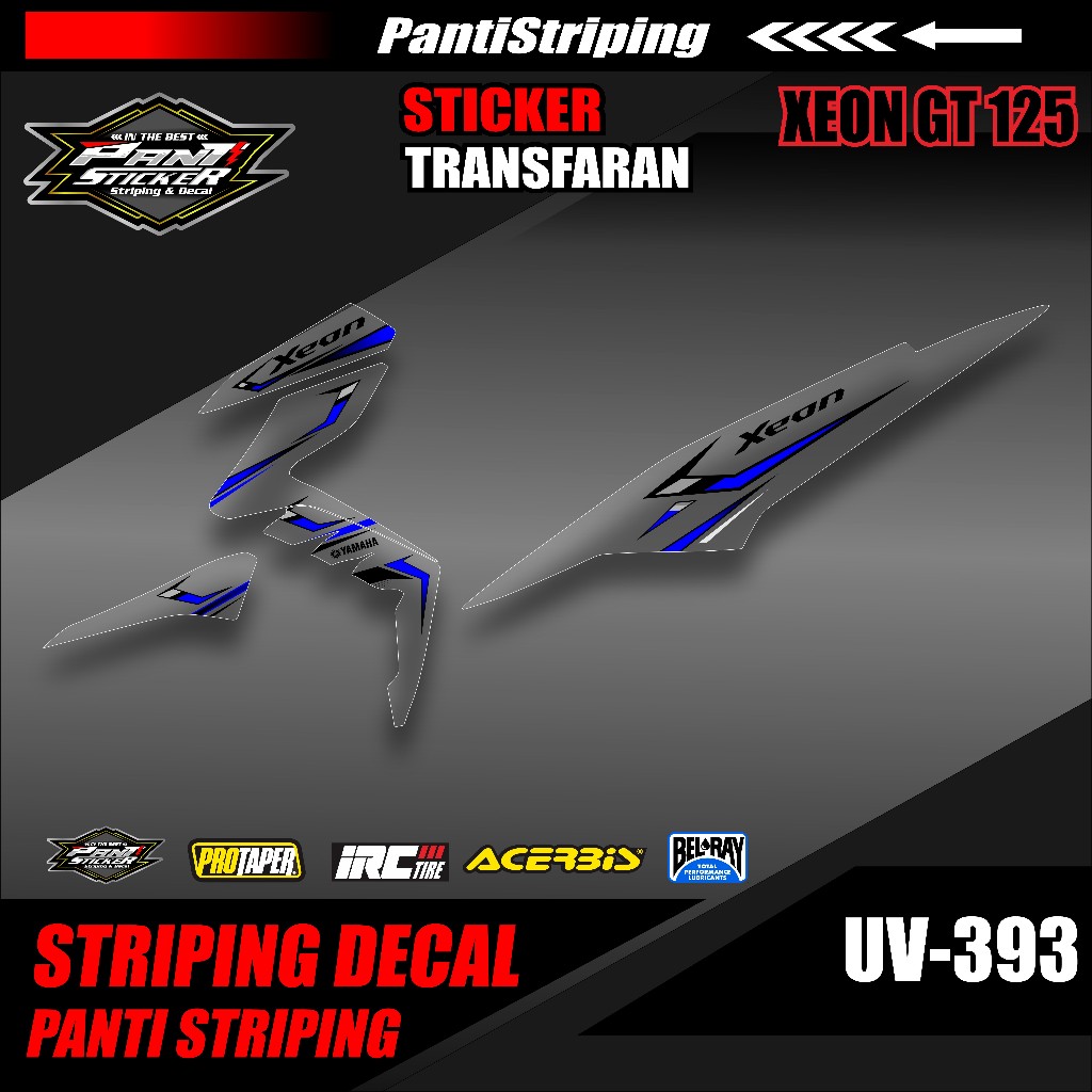 Jual [ NEW ] Stiker Striping Xeon GT 125 Racing - Sticker Motor Yamaha ...
