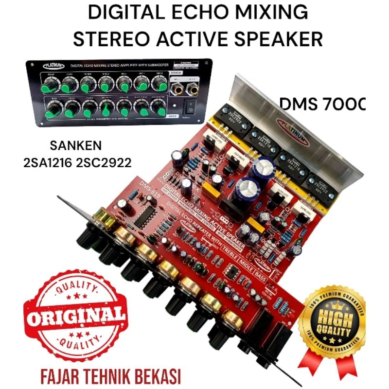 Jual KIT AMPLIFIER POWER SPEAKER AKTIF STEREO DMS 7000 PLS 2 TINGKAT MIXING MIXER DIGITAL ECHO ...